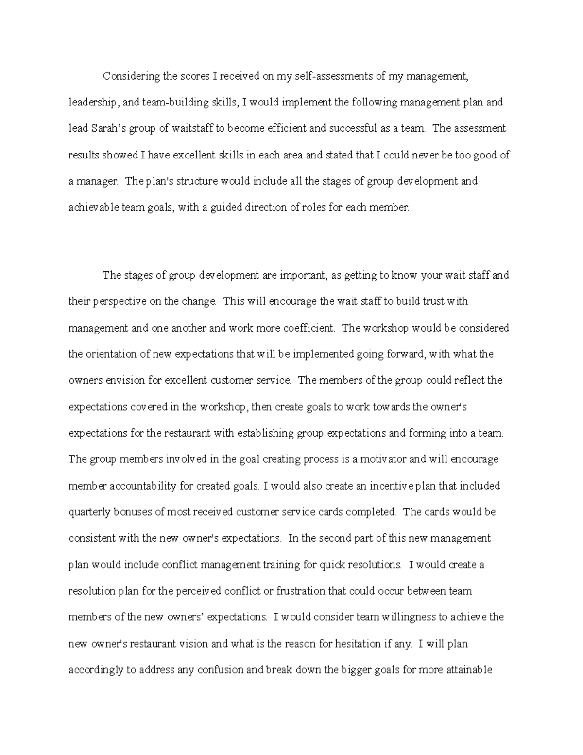 Erica Ames 4-3 Discussion Team-Building - Considering the scores I ...