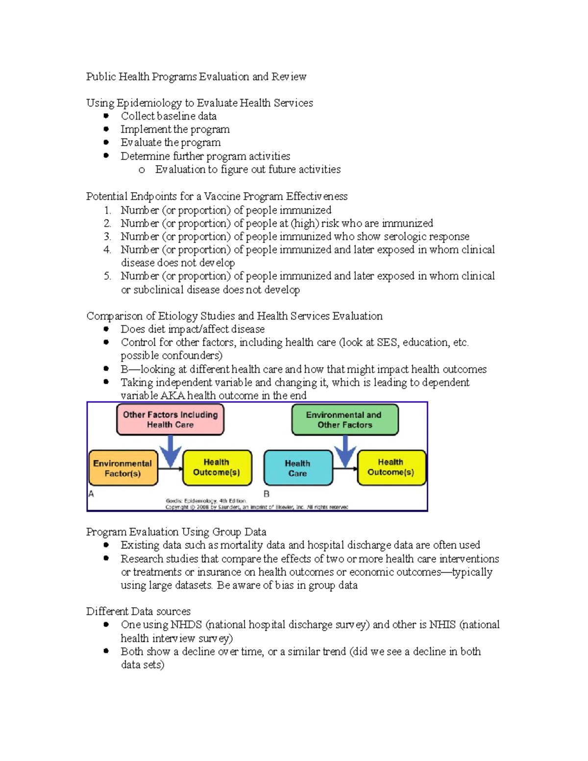 Epi; Wk 12; Nieves - Detailed lecture notes - Public Health Programs ...