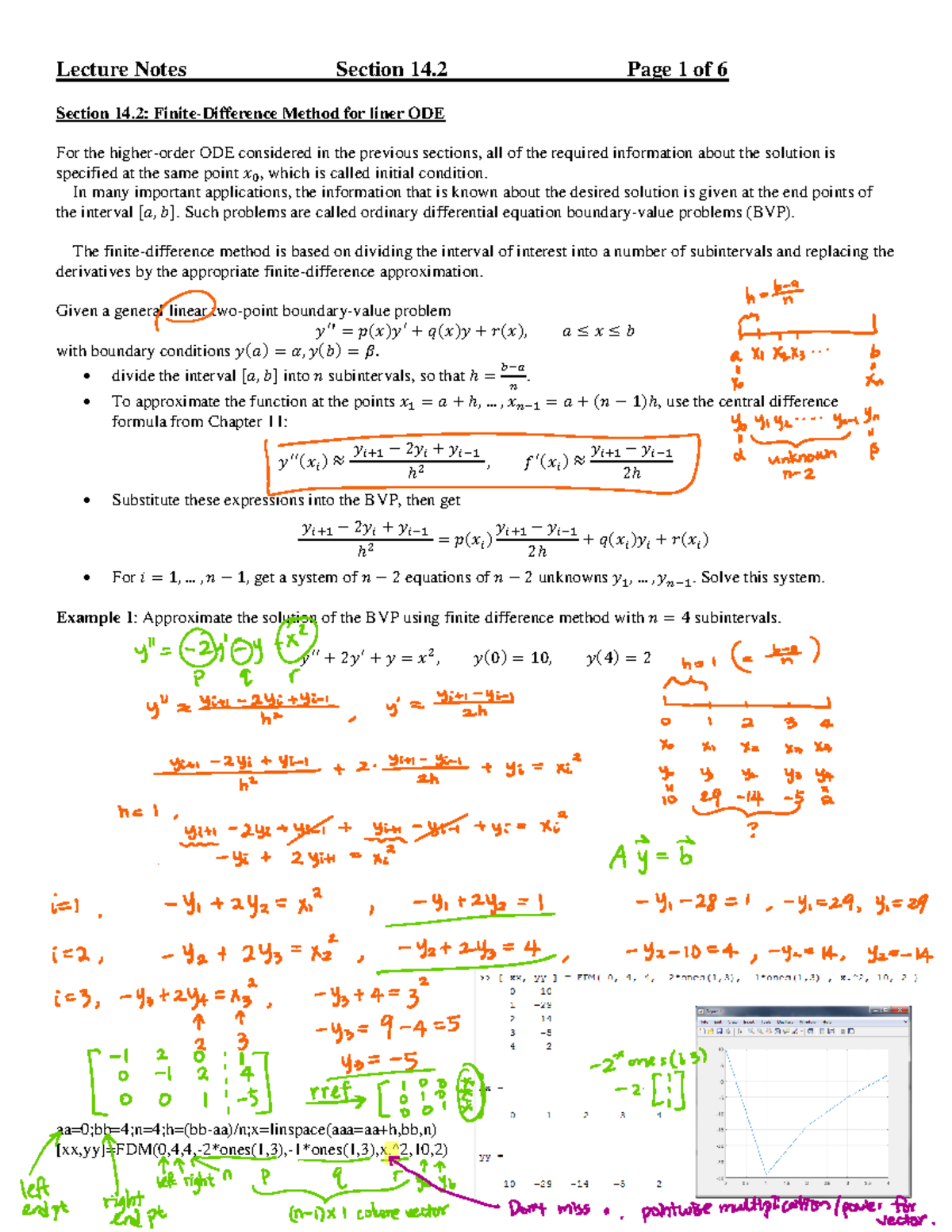 14 - Homework practice review - Section 14: Finite-Difference Method ...