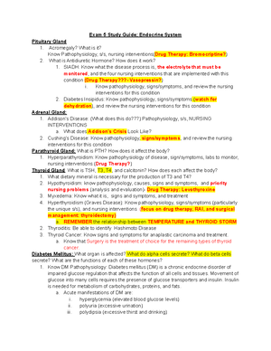 Endocrine System Overview Assessment - Chapter 56: Assessment of the ...