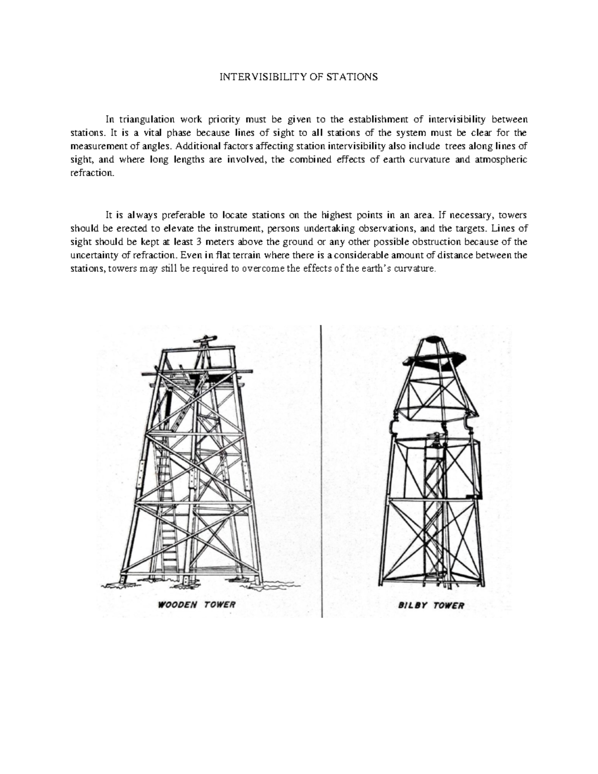 Lecture 5 Intervisibility OF Stations - INTERVISIBILITY OF STATIONS In ...