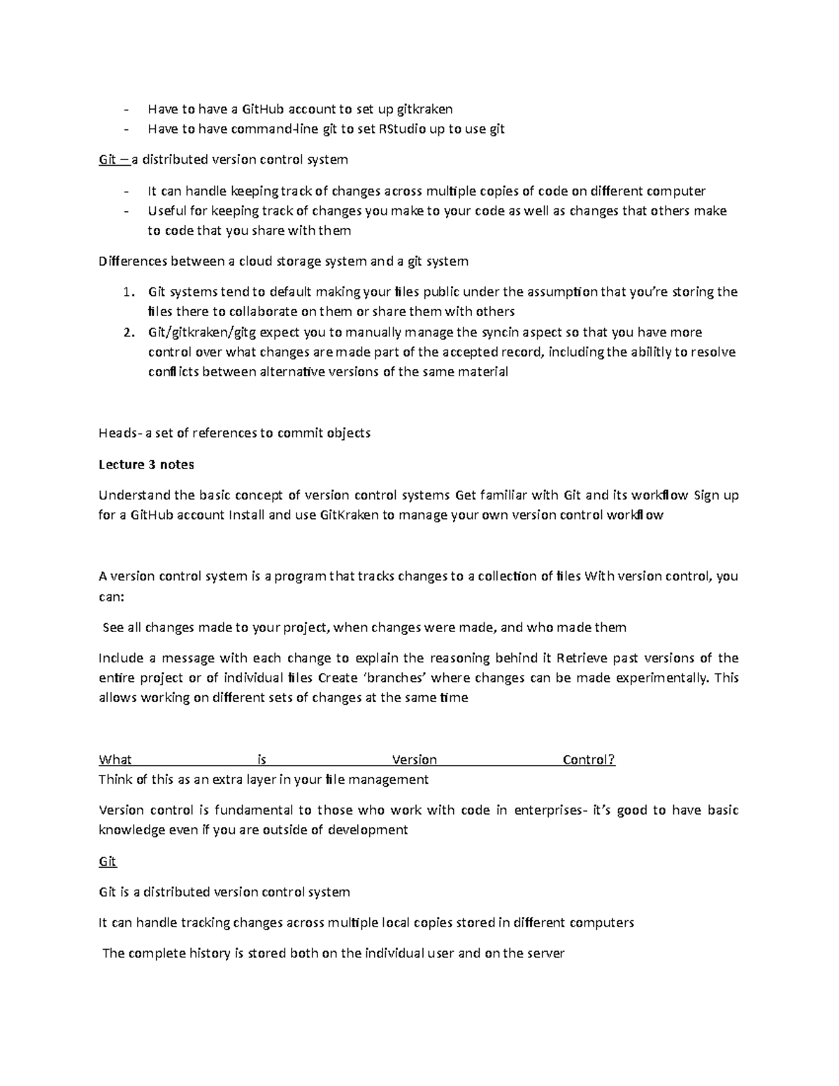 Chapter 3 notes - Have to have a GitHub account to set up gitkraken ...