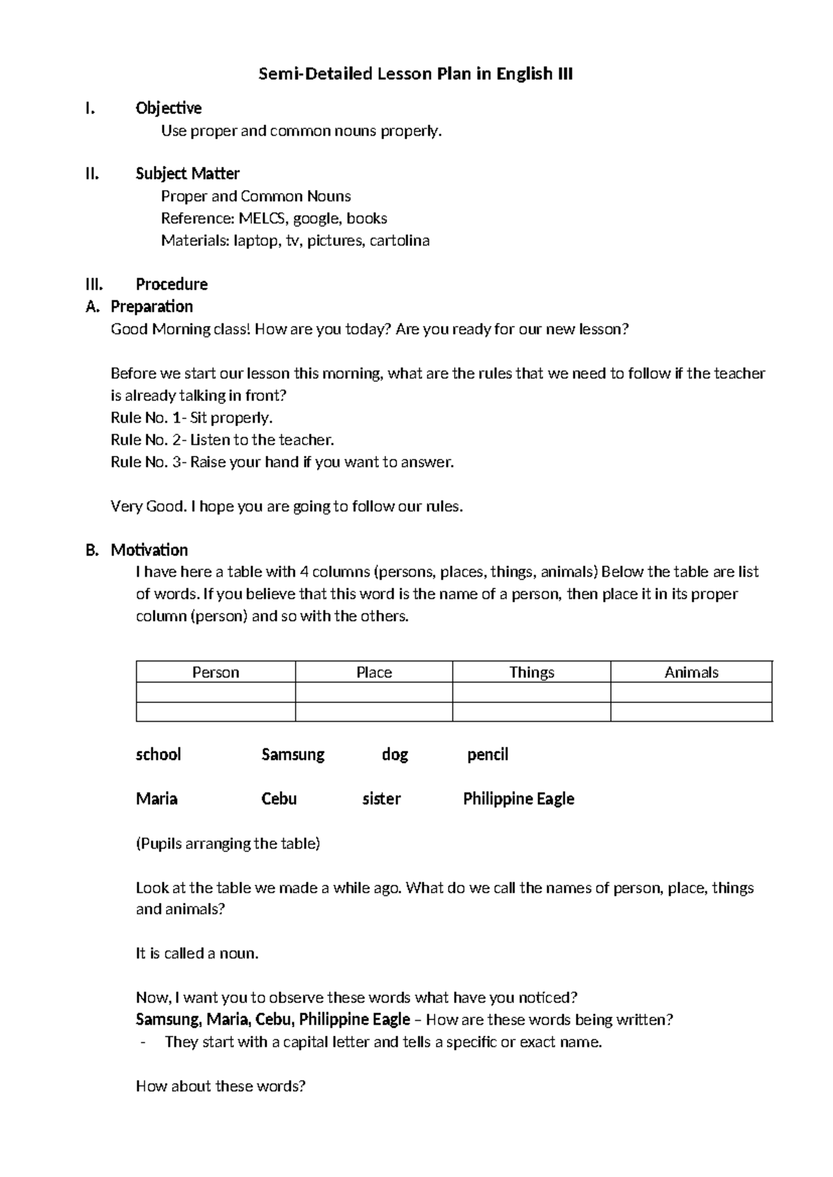 Semi-Detailed-Lesson-Plan-for-COT-1 proper and common - Copy - Semi ...