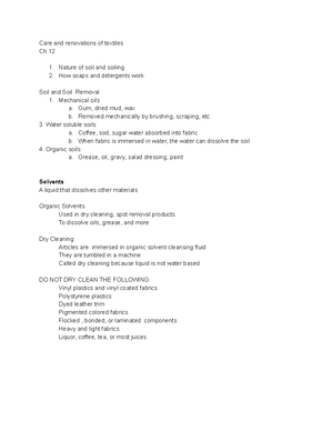 Textile Notes Ch 5-10 notes - Textile Notes Ch. 5 Woven Fabrics Weaving ...