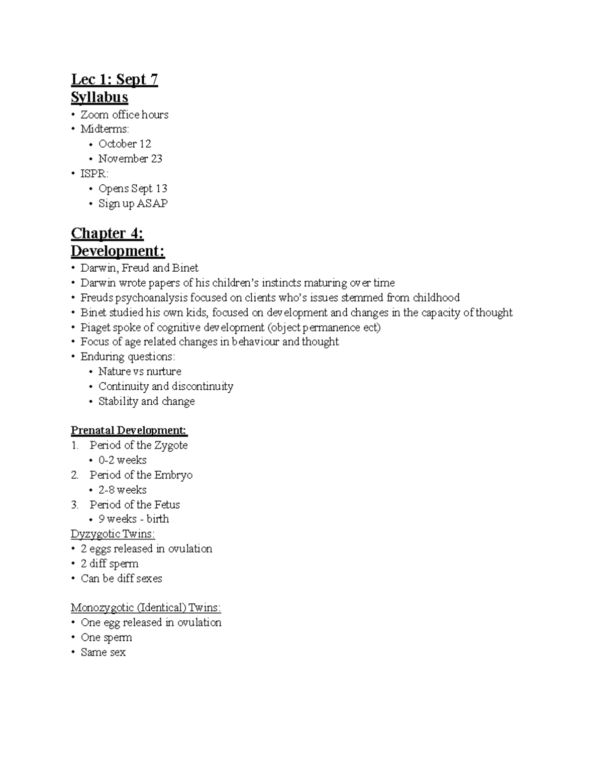 PSY1102 Lec Notes - Lec 1: Sept 7 Syllabus Zoom office hours Midterms ...