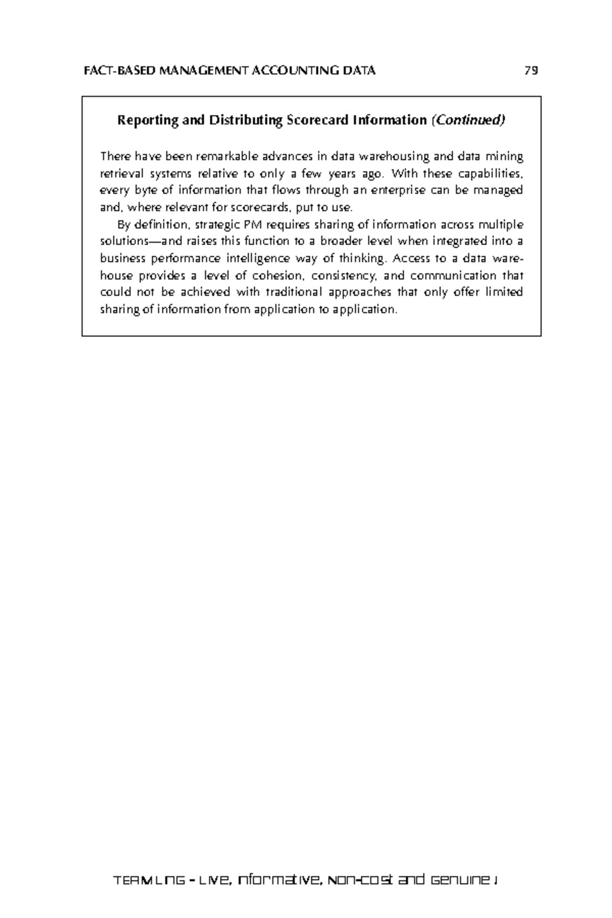 Performance Management Performance Management-100 - FACT-BASED MANAGEMENT ACCOUNTING DATA 79 ...