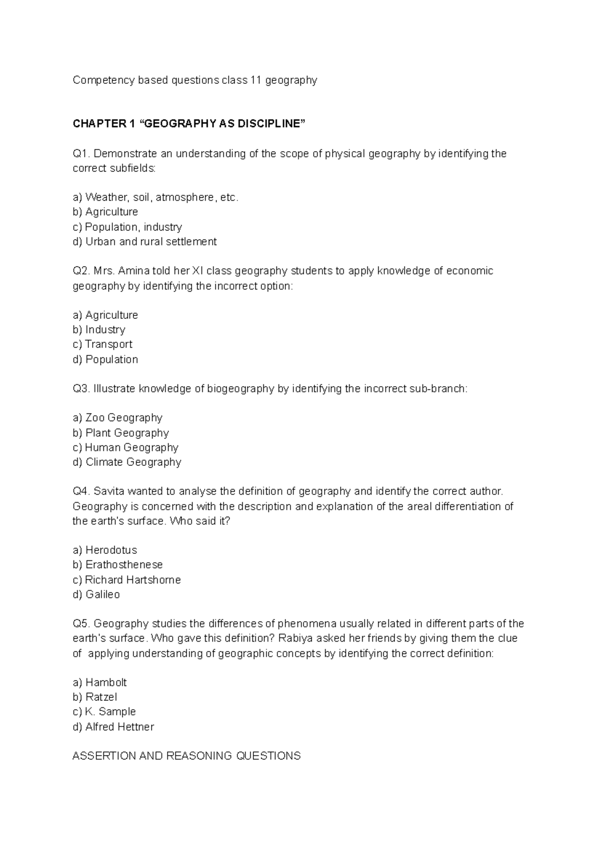 Final Xi class competency Focused Question bank - Google Docs done ...