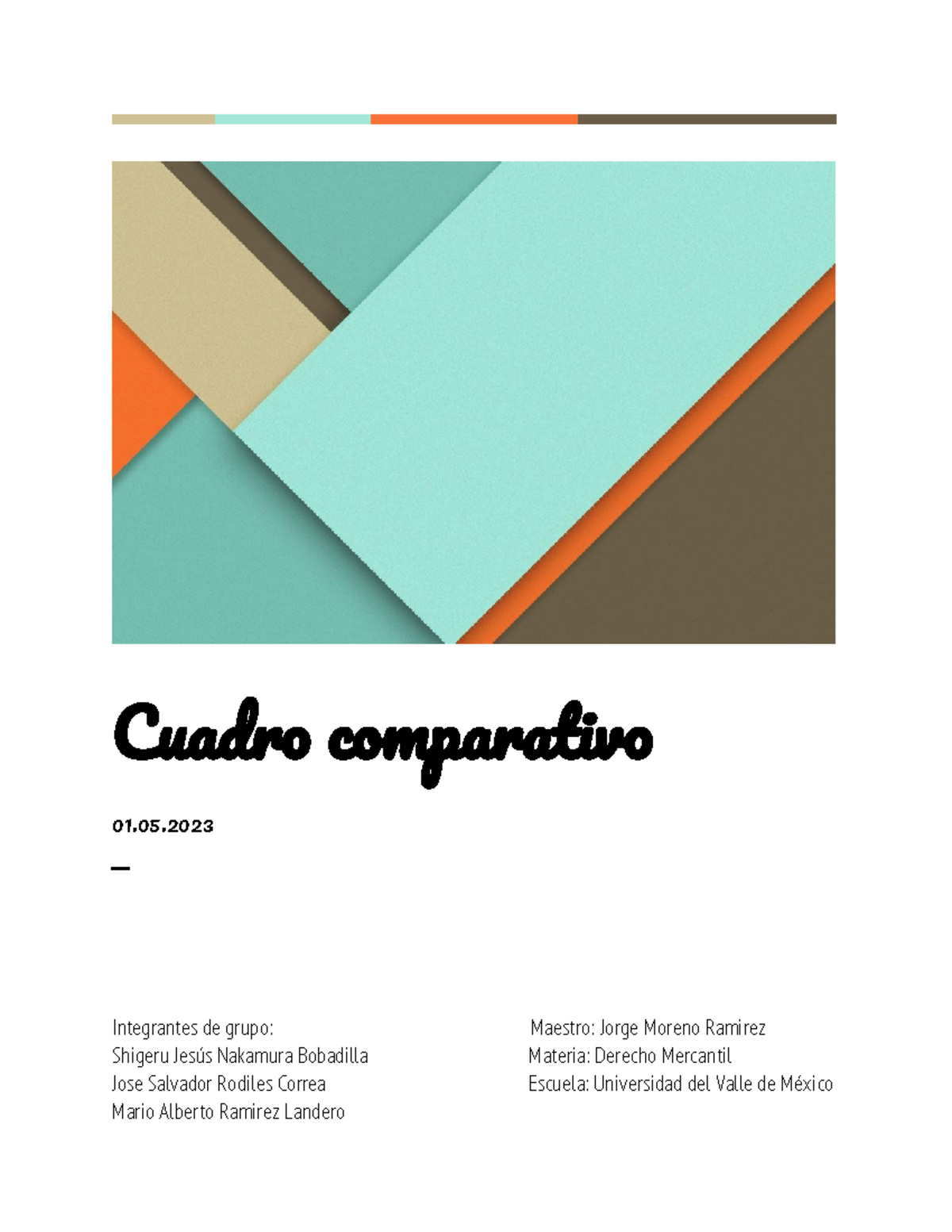 A3 JSRC - JKJKL - Cuadro comparativo 01. ─ Integrantes de grupo ...