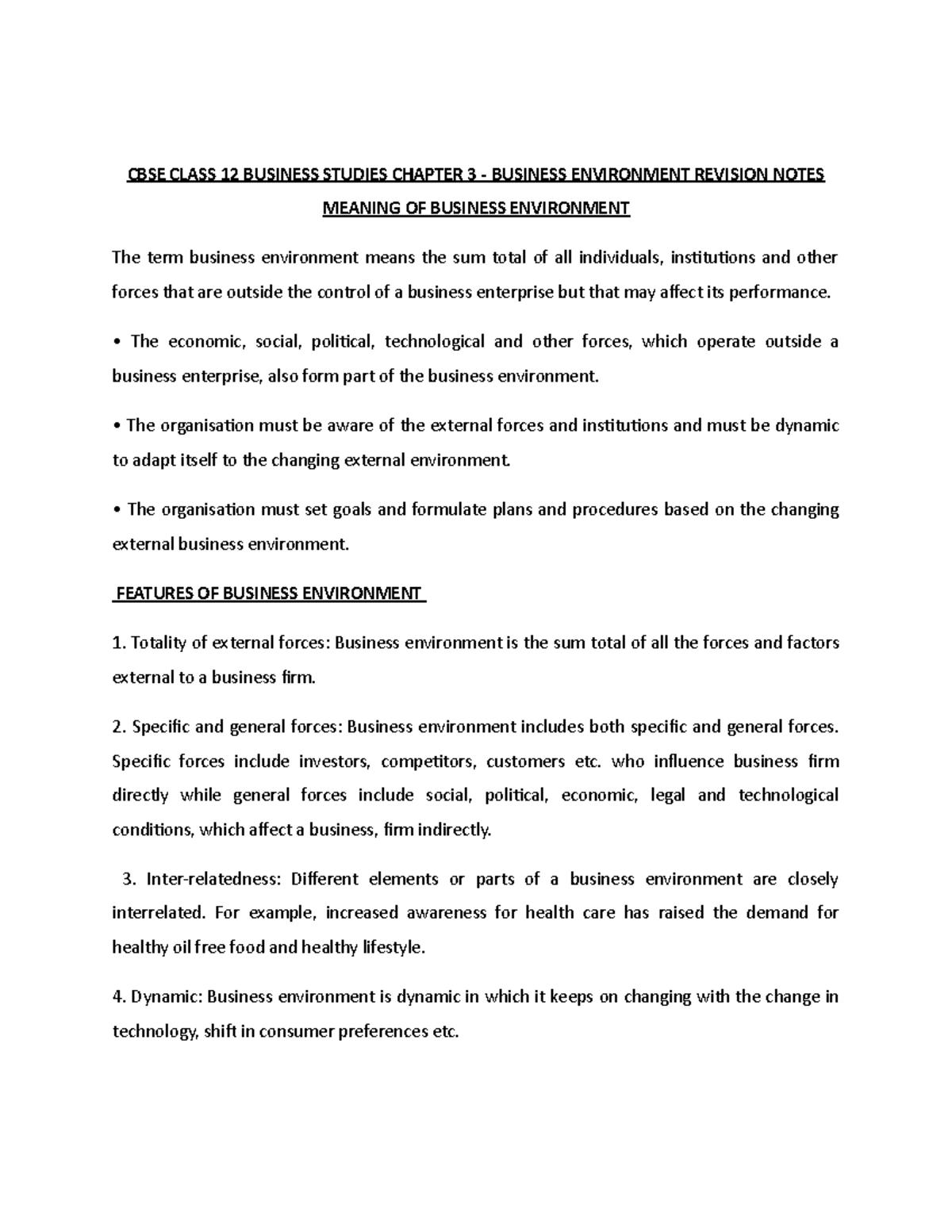 CBSE Class 12 Business Studies Chapter 3 CBSE CLASS 12 BUSINESS