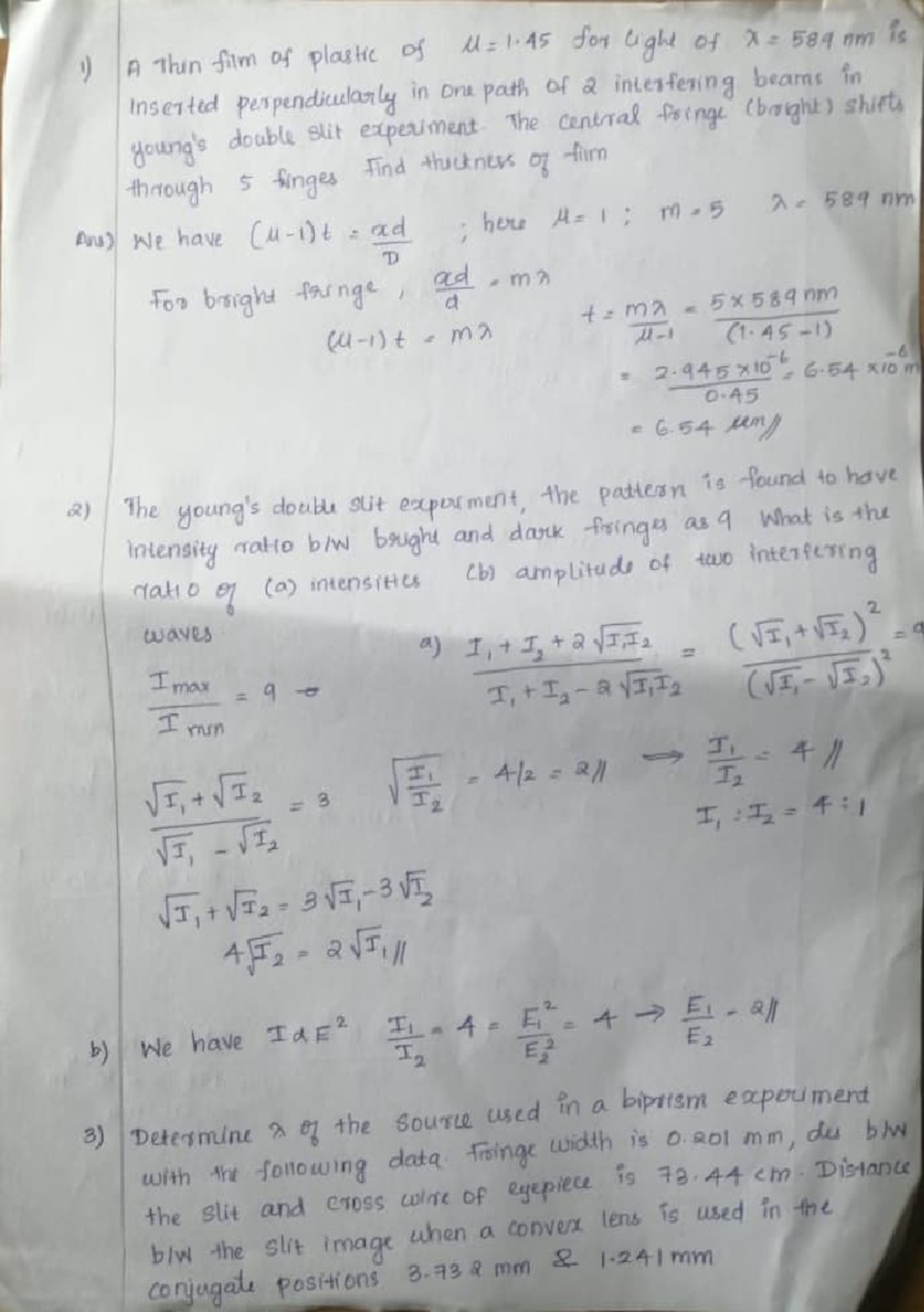 Optics calicut university - 9A Thun fim o plaste of Insested ...