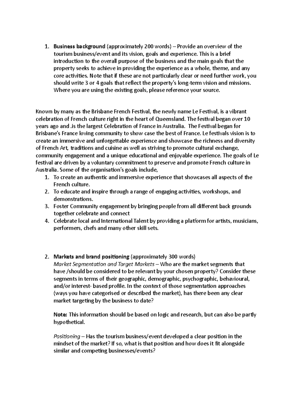 Business background LE Festival - Business background (approximately ...