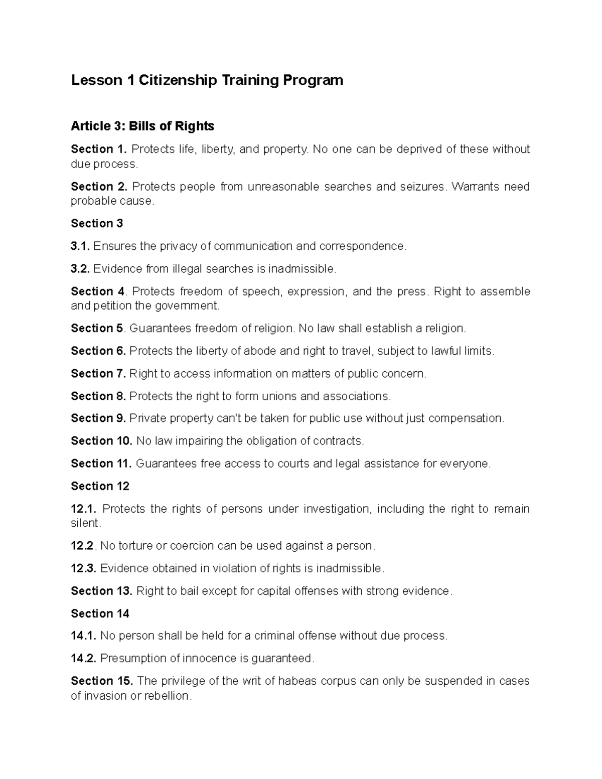 Lesson 1 Citizenship Training Program - Lesson 1 Citizenship Training ...