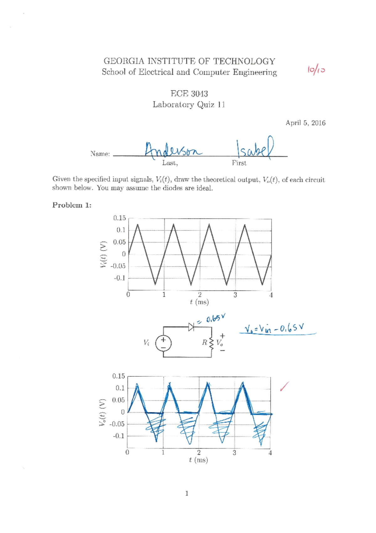 3043 quiz 11 - Exam Practice - GEORGIA INSTITUTE OF TECHNOLOGY School ...
