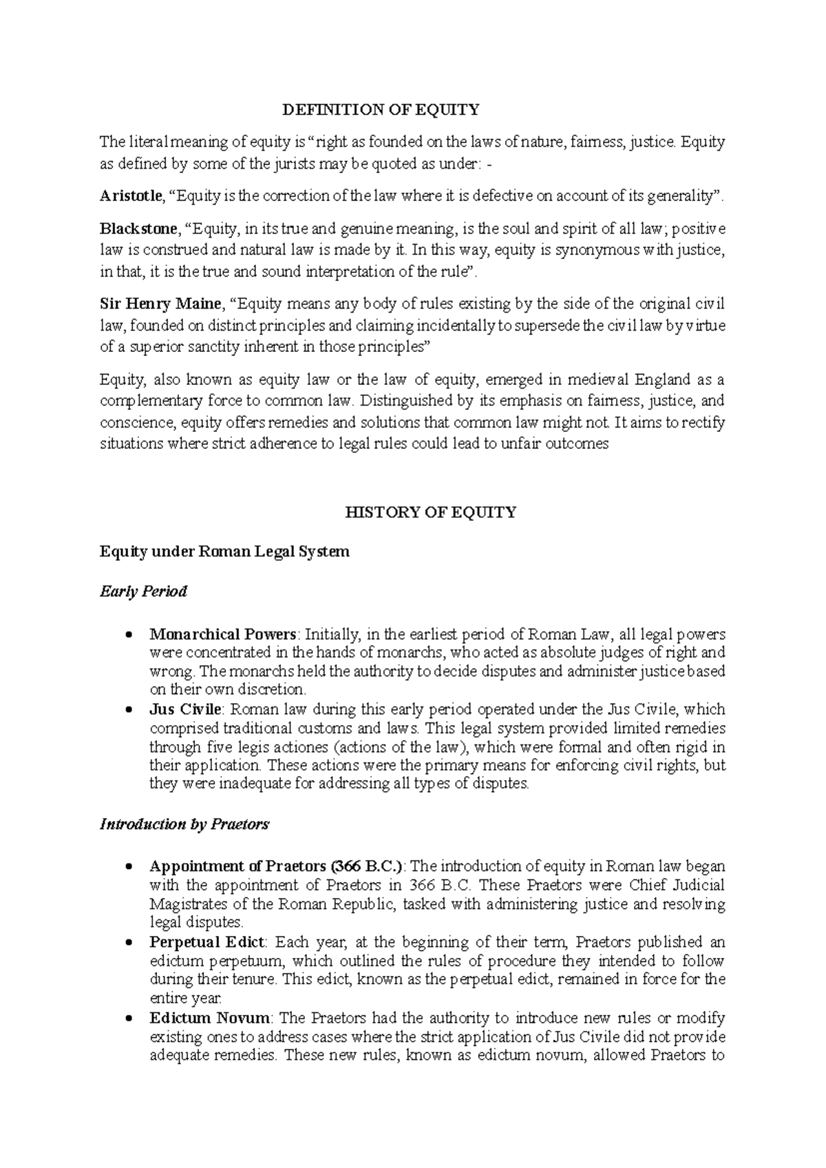 Document - equity - DEFINITION OF EQUITY The literal meaning of equity ...