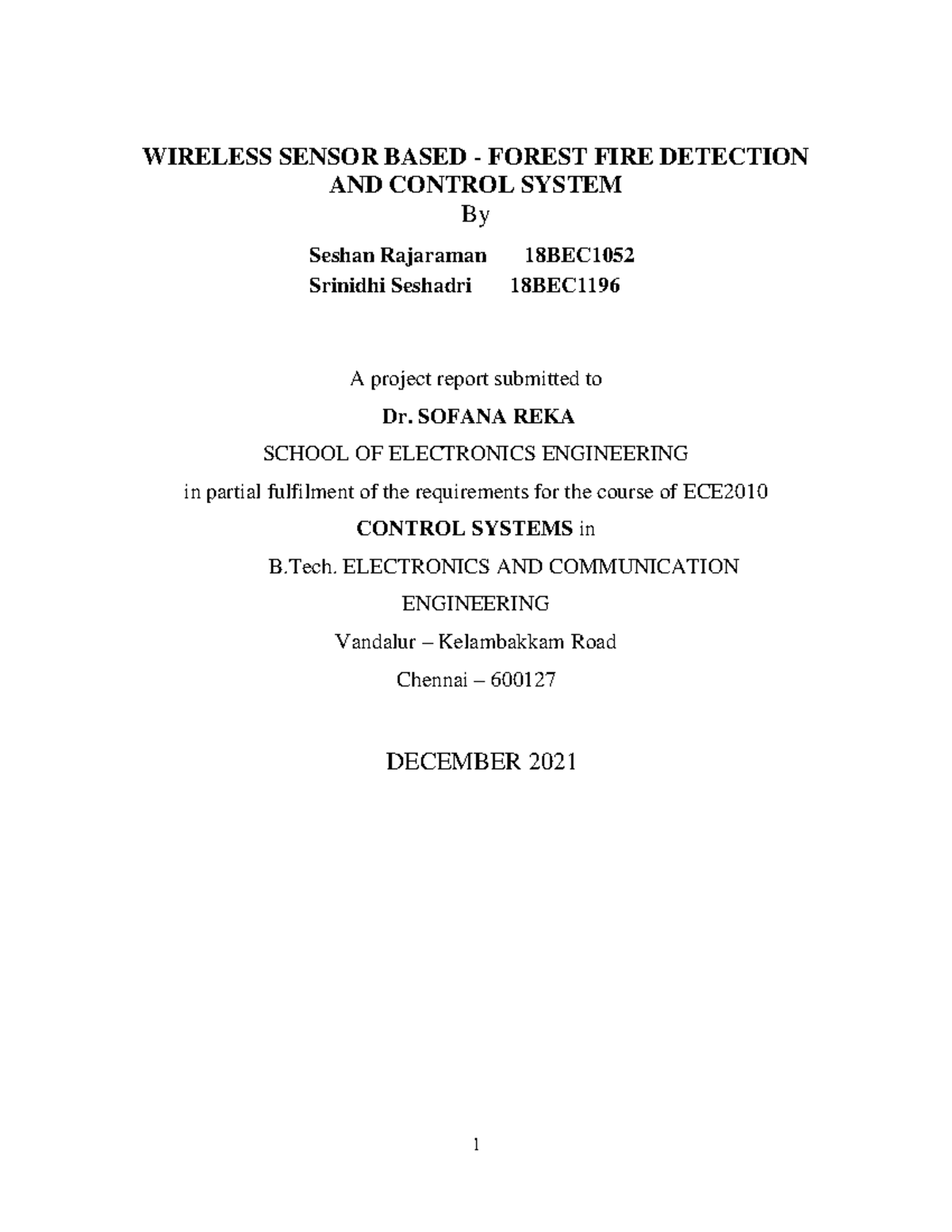 Wireless Network Based Forest Fire Detection System Wireless Sensor