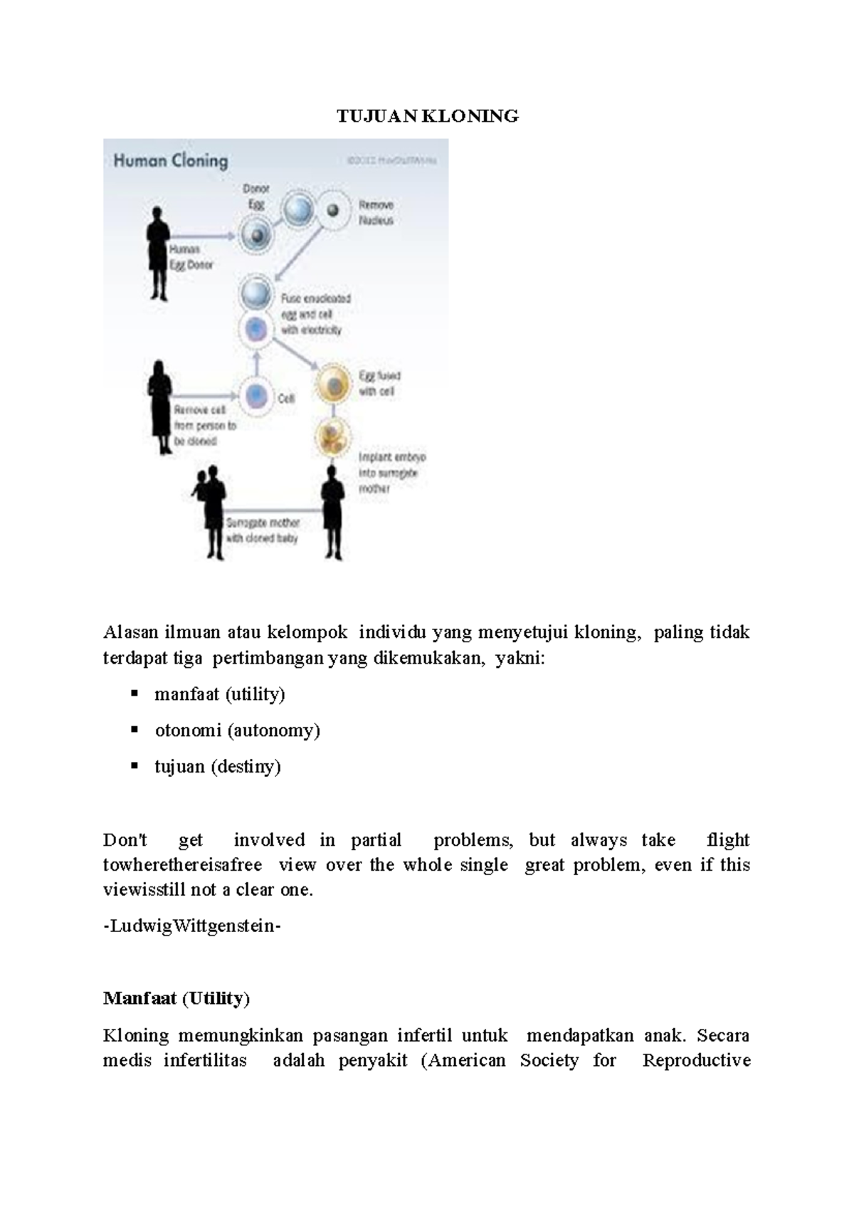 Tujuan Kloning - TUJUAN KLONING Alasan ilmuan atau kelompok individu ...