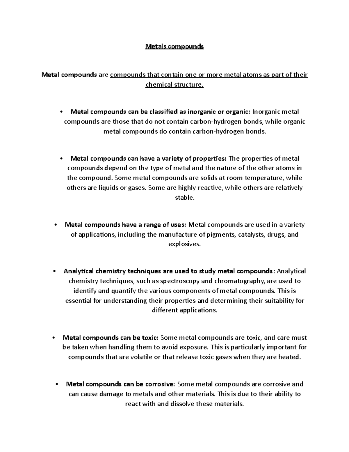 Document 87 (33) - Overview of Metal's compounds for analytical ...