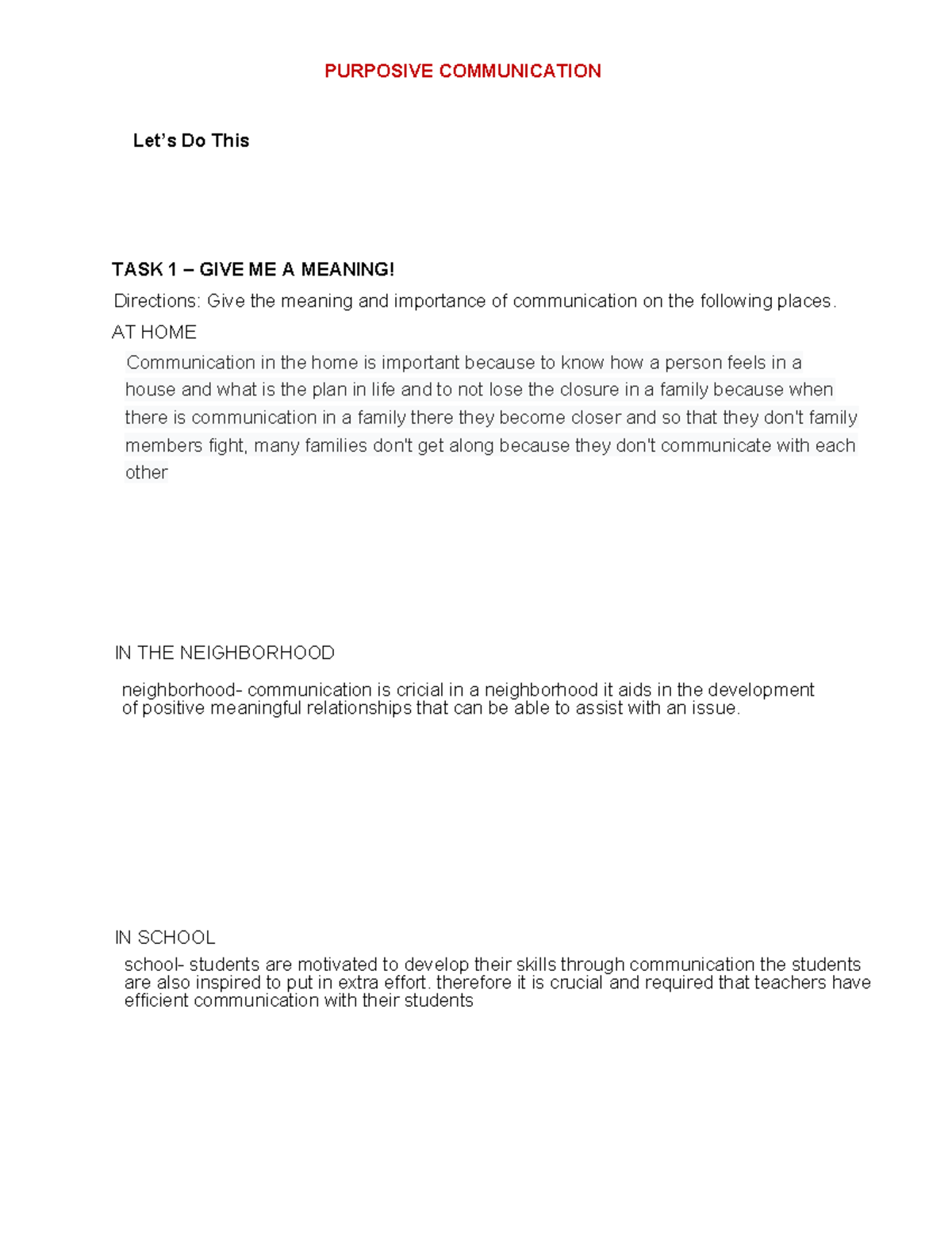 Activitiy 1 - Copy - sadfsdfdfsgdfg - MODULE PURPOSIVE COMMUNICATION Let’s Do This TASK 1 – GIVE ...