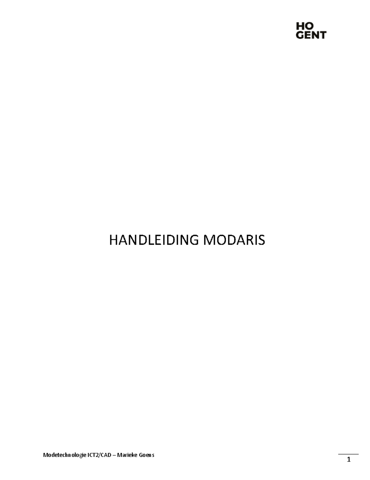 Modaris functies 2020 - syllabus - Modetechnologie ICT2/CAD – Marieke ...