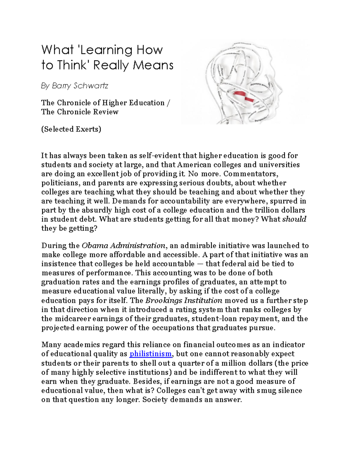 7 - learning how to think article chronicle - What 'Learning How to ...