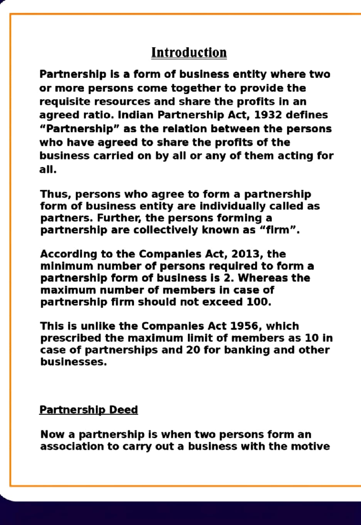 Adobe Scan 02-Mar-2024 - Introduction Partnership Is a form of business ...