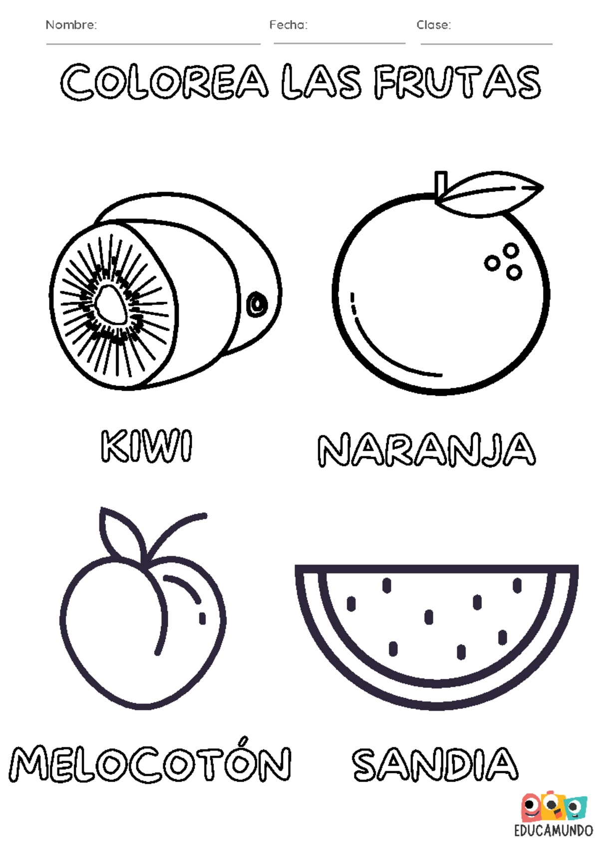 Preescolar-frutas-y-verduras-para-colorear - Arte y Cultura - COLOREA ...