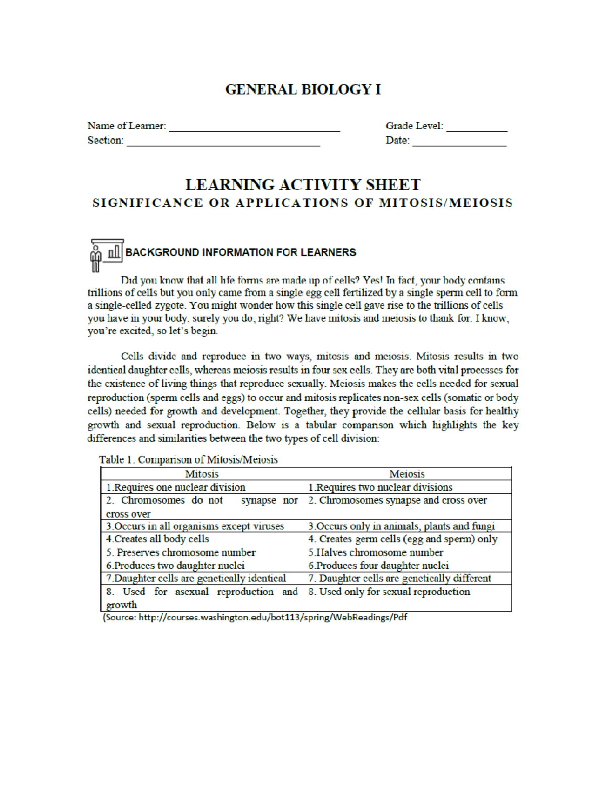 WEEK 4 Learning Activity Sheets - BS Math for Teachers - cycle. - Studocu