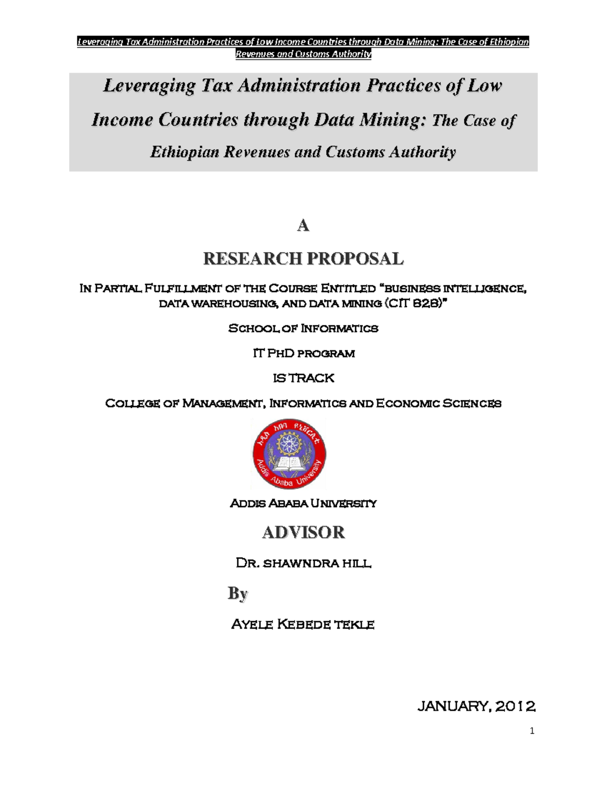 Leveraging Tax Administration Practices of Low Income Countries ...