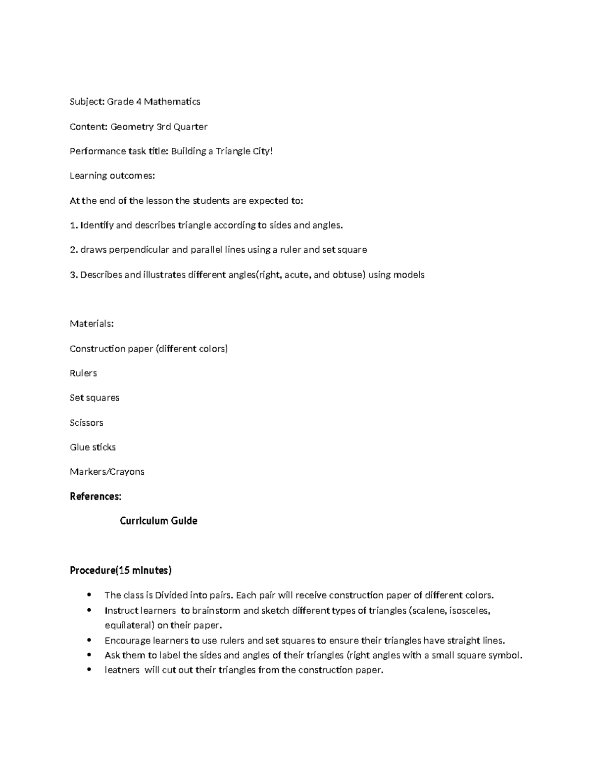 Mathematics-Task-design - Subject: Grade 4 Mathematics Content ...