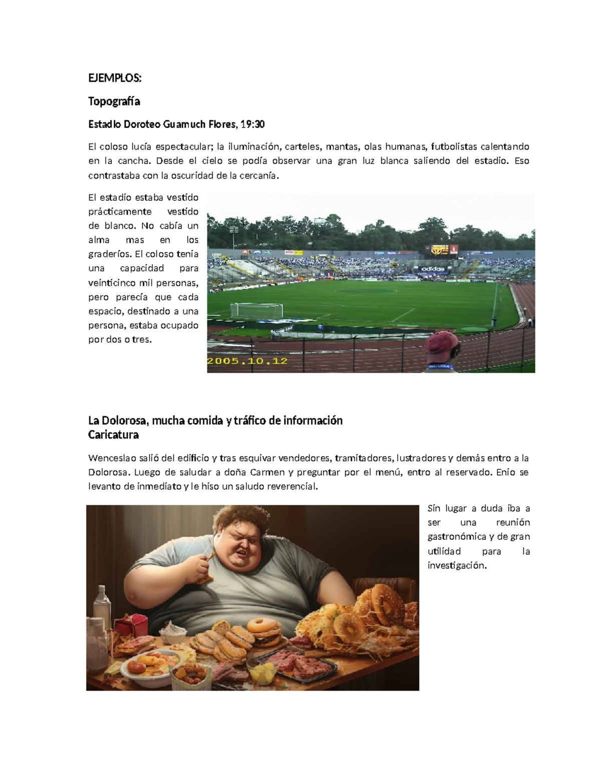 Ejemplos de Descripción - EJEMPLOS: Topografía Estadio Doroteo Guamuch ...