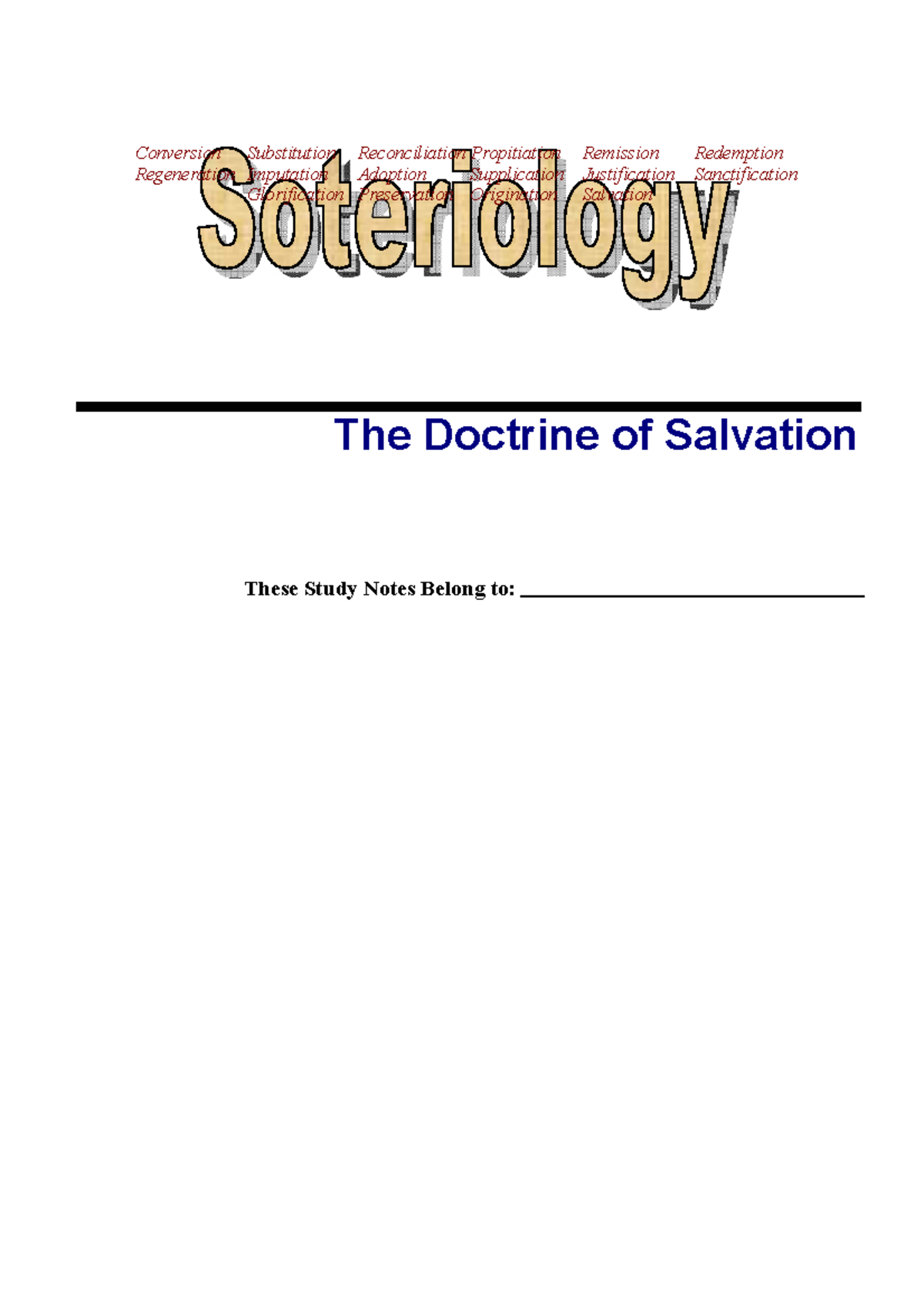 Soteriology - Religion - Conversion Substitution Reconciliation ...