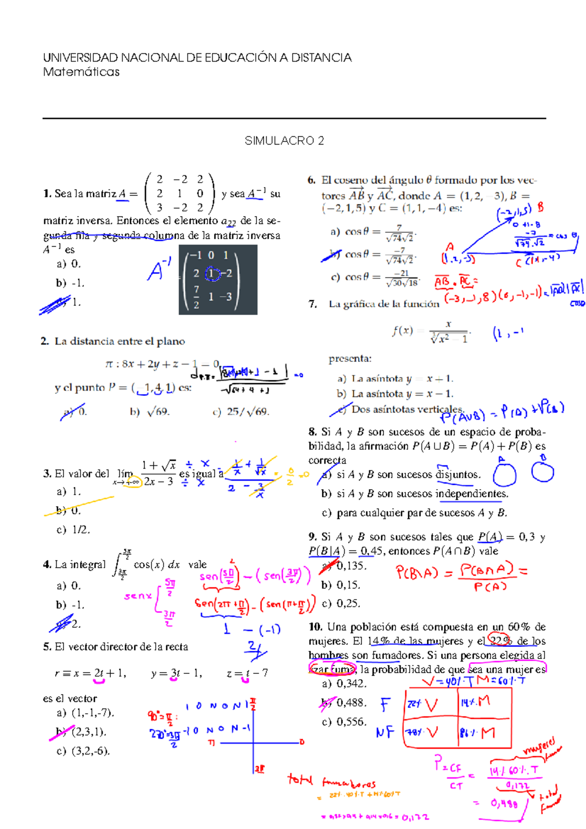Simulacro 2 sol - Problemas variados - UNIVERSIDAD NACIONAL DE EDUCACION A DISTANCIA ́ ...