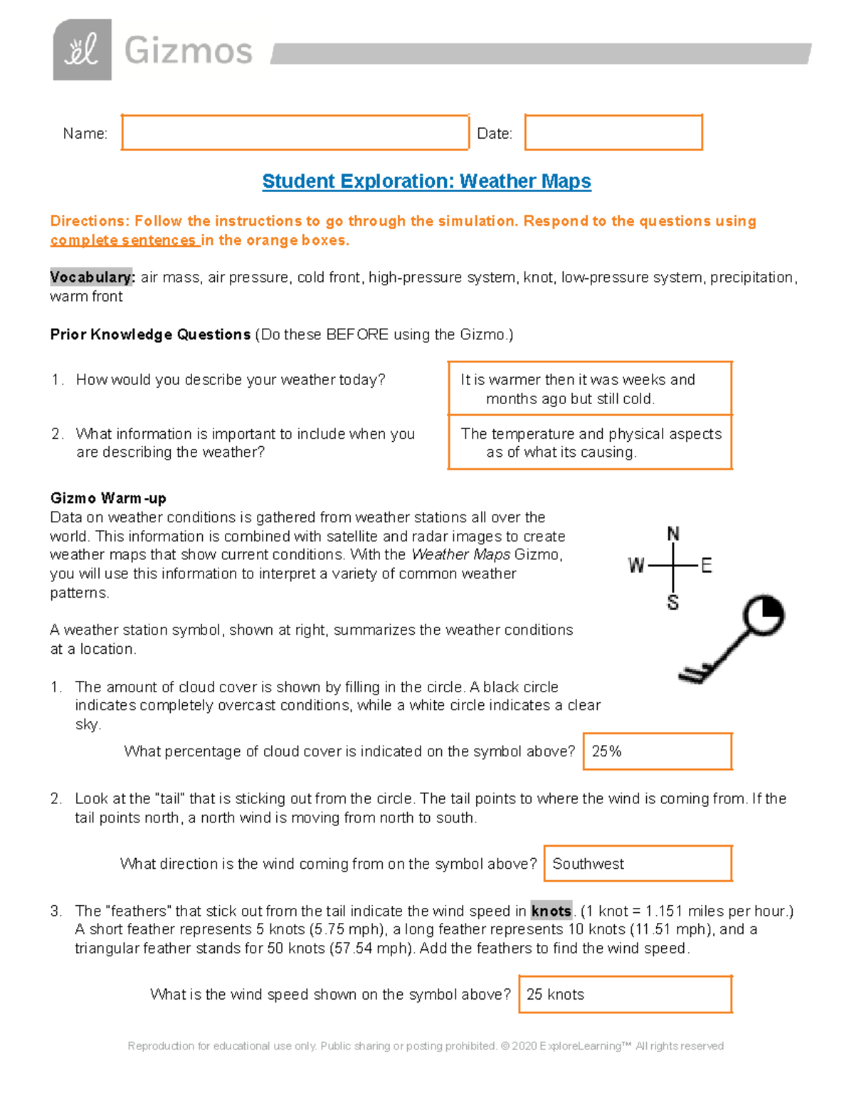 Jonathon Robinson - Gizmo Lab Weather Maps (Activity A and B only ...