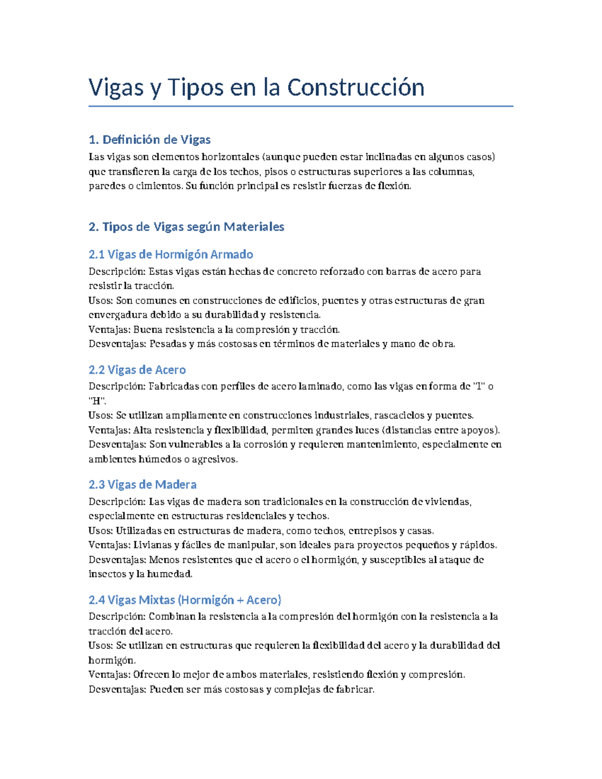 TUIPOS DE VIGAS EN CONSTRUCCION - Vigas y Tipos en la Construcción 1 ...