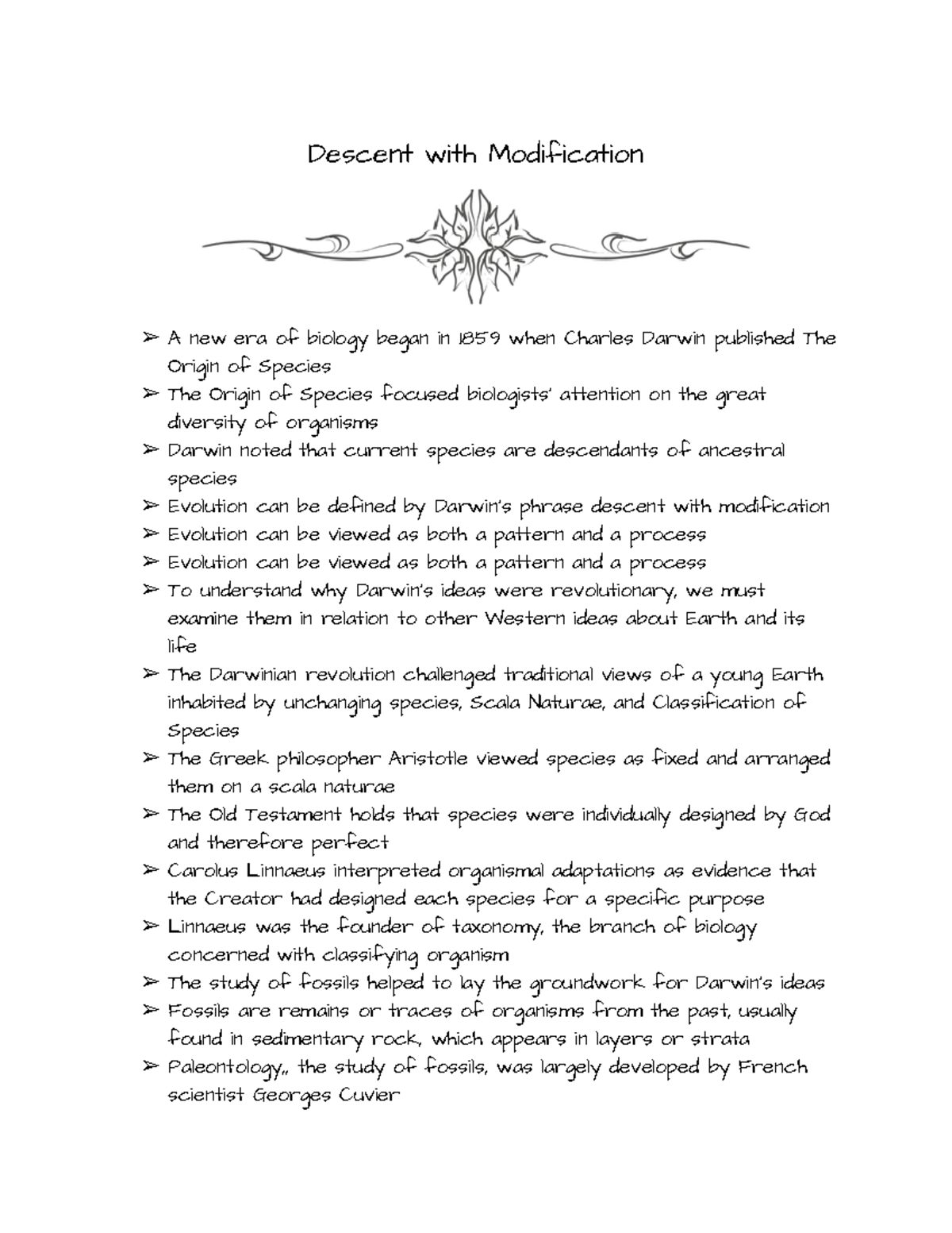 Descent with Modification - Studocu