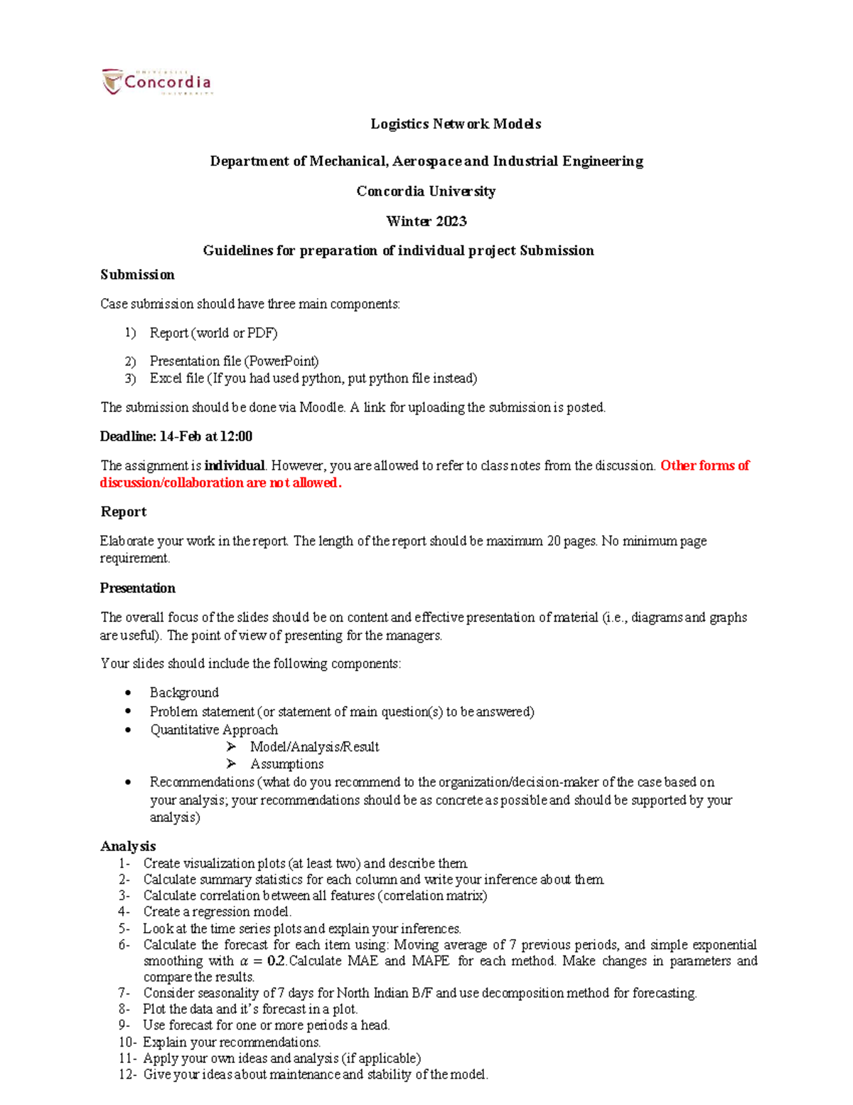 Project submission guideline-6141 - Submission Logistics Network Models ...