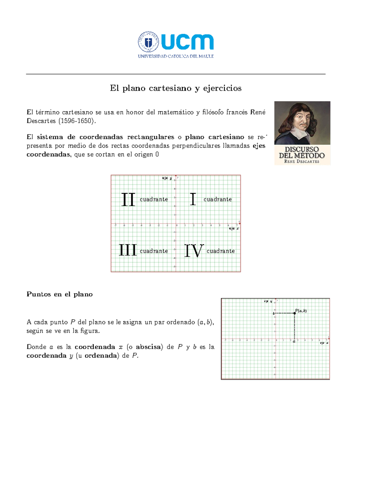 El Plano Cartesiano y Ejercicios - El plano cartesiano y ejercicios El ...