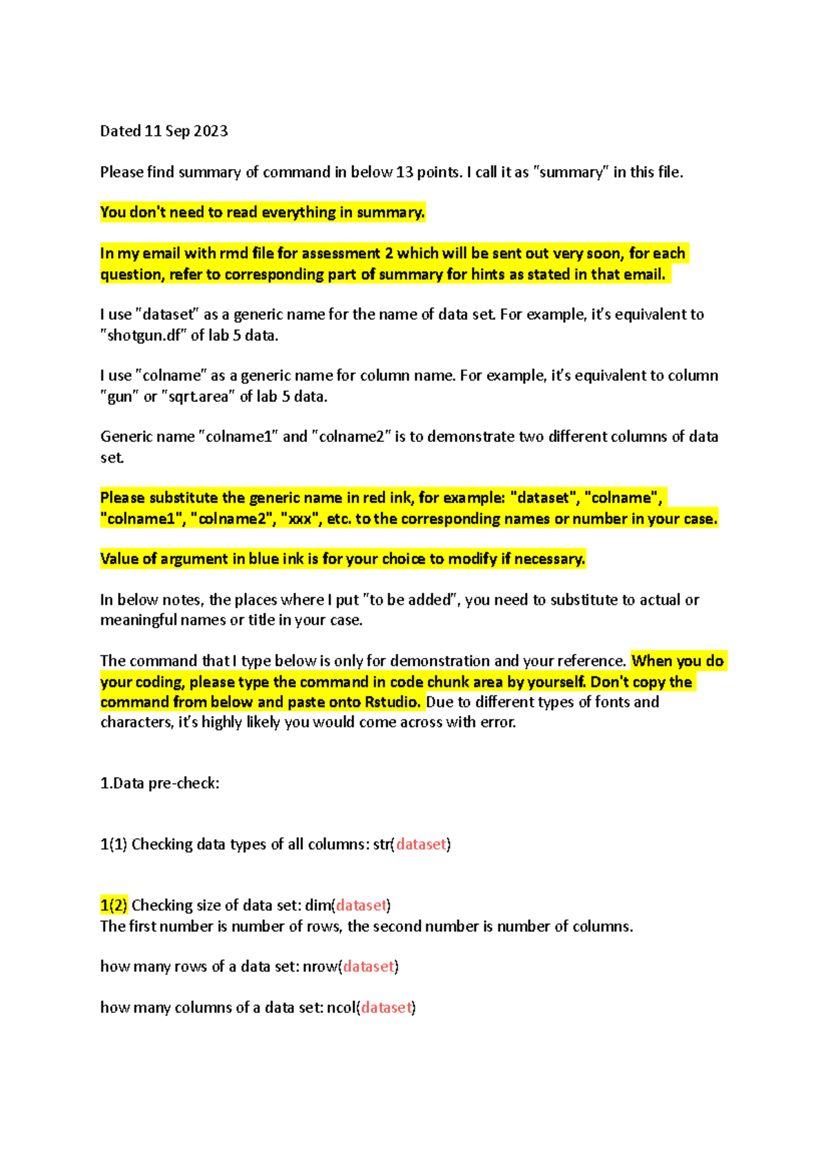 Summary command - Dated 11 Sep 2023 Please find summary of command in ...