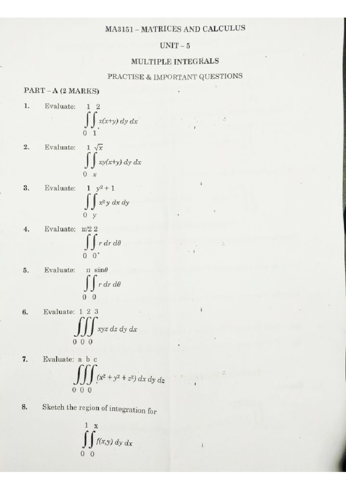MA3151 Unit 5 - Nothing - Engineering Mathematics - Studocu