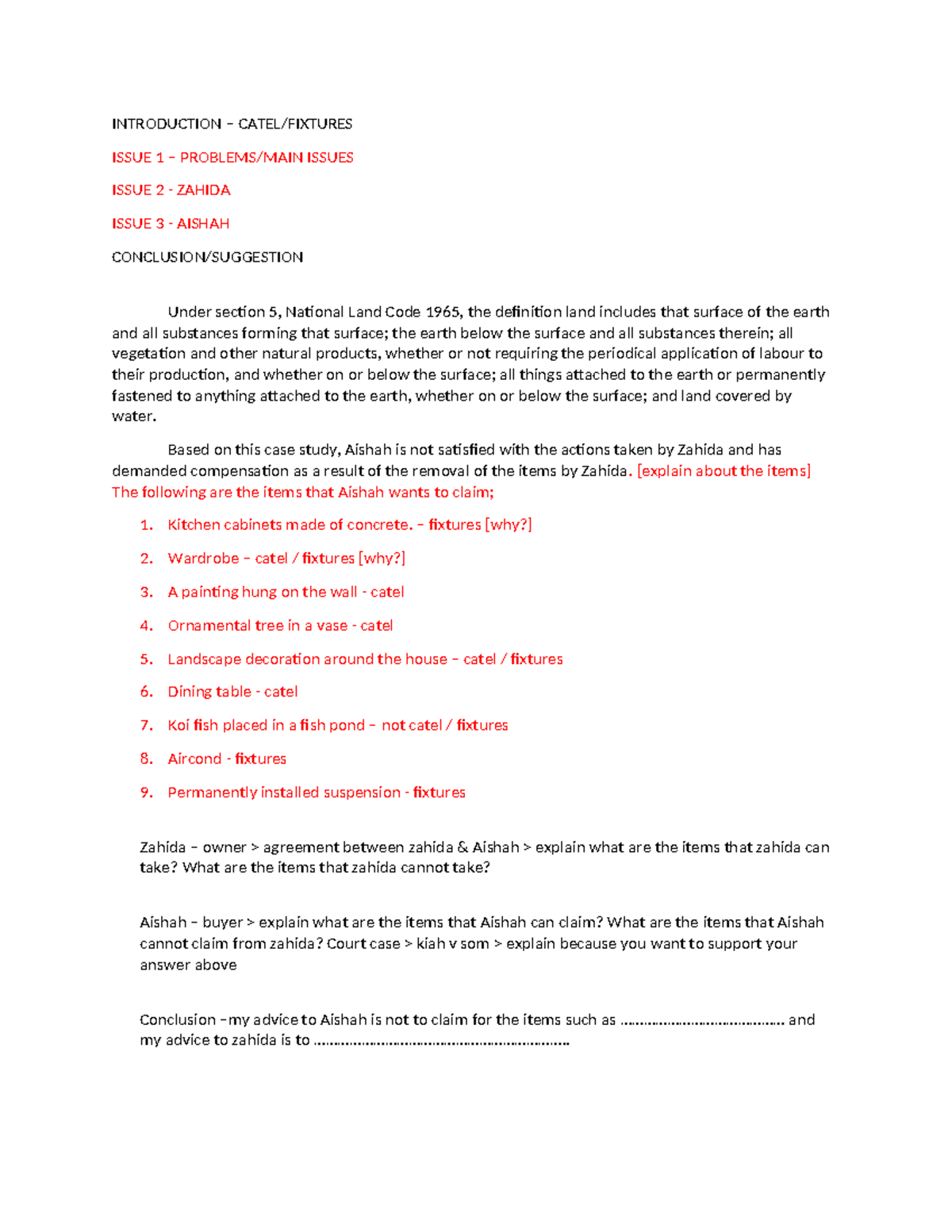 Essay Format - structure answer for law subject - INTRODUCTION – CATEL ...