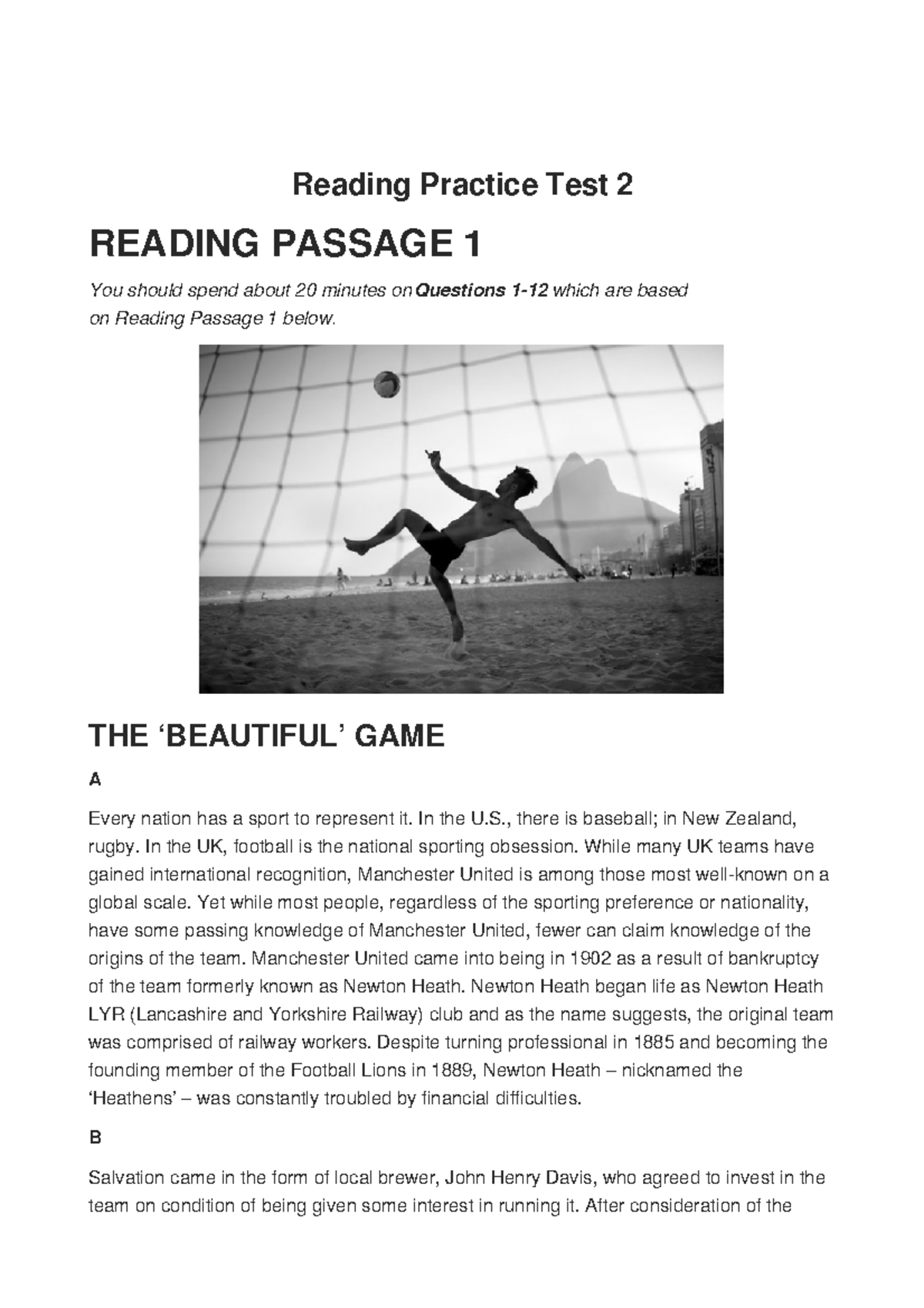 3. Official Reading Test with Answers - READING PASSAGE 1 You should ...