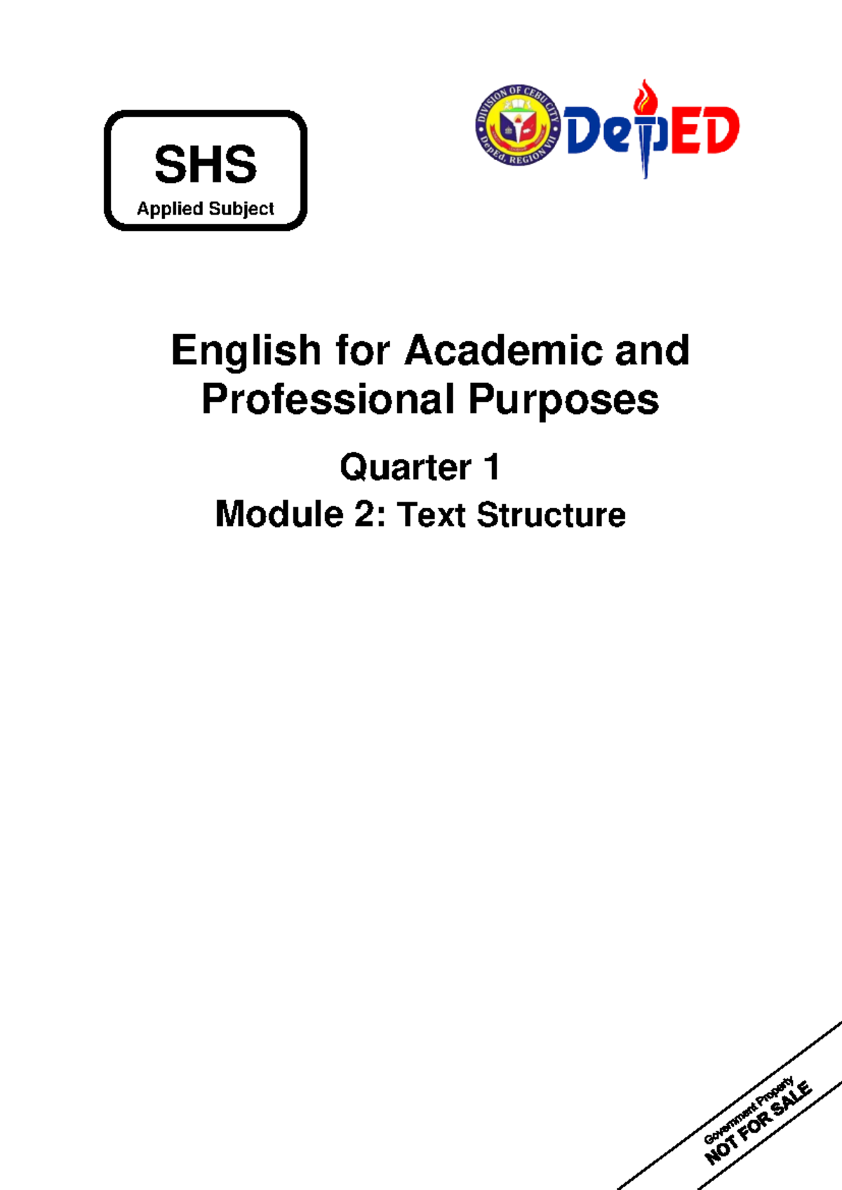 EAPP Q1 Module-2 - EAPP - SHS Applied Subject English for Academic and ...