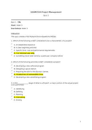 GSGM7334 Project Management - Quiz 2 - GSGM7334 Project Management Quiz ...