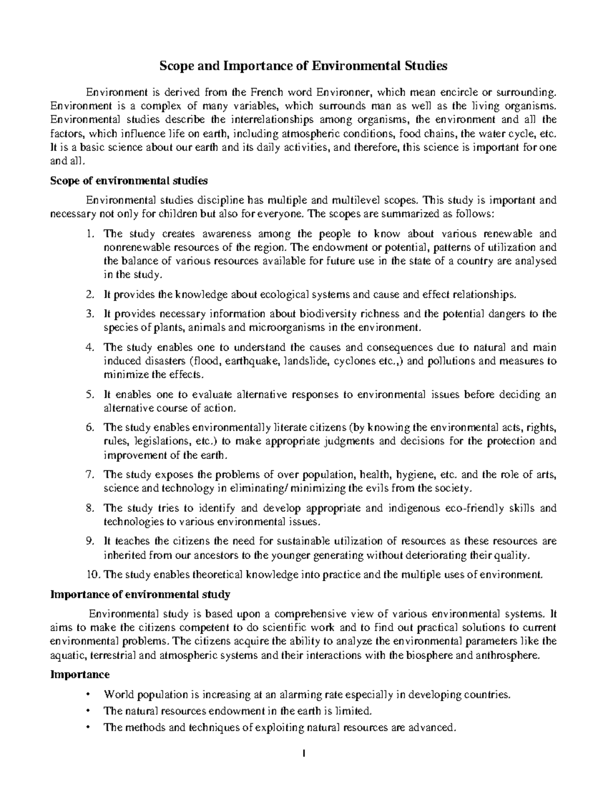 08042020215128 Amit1 - Environmental science - Scope and Importance of ...