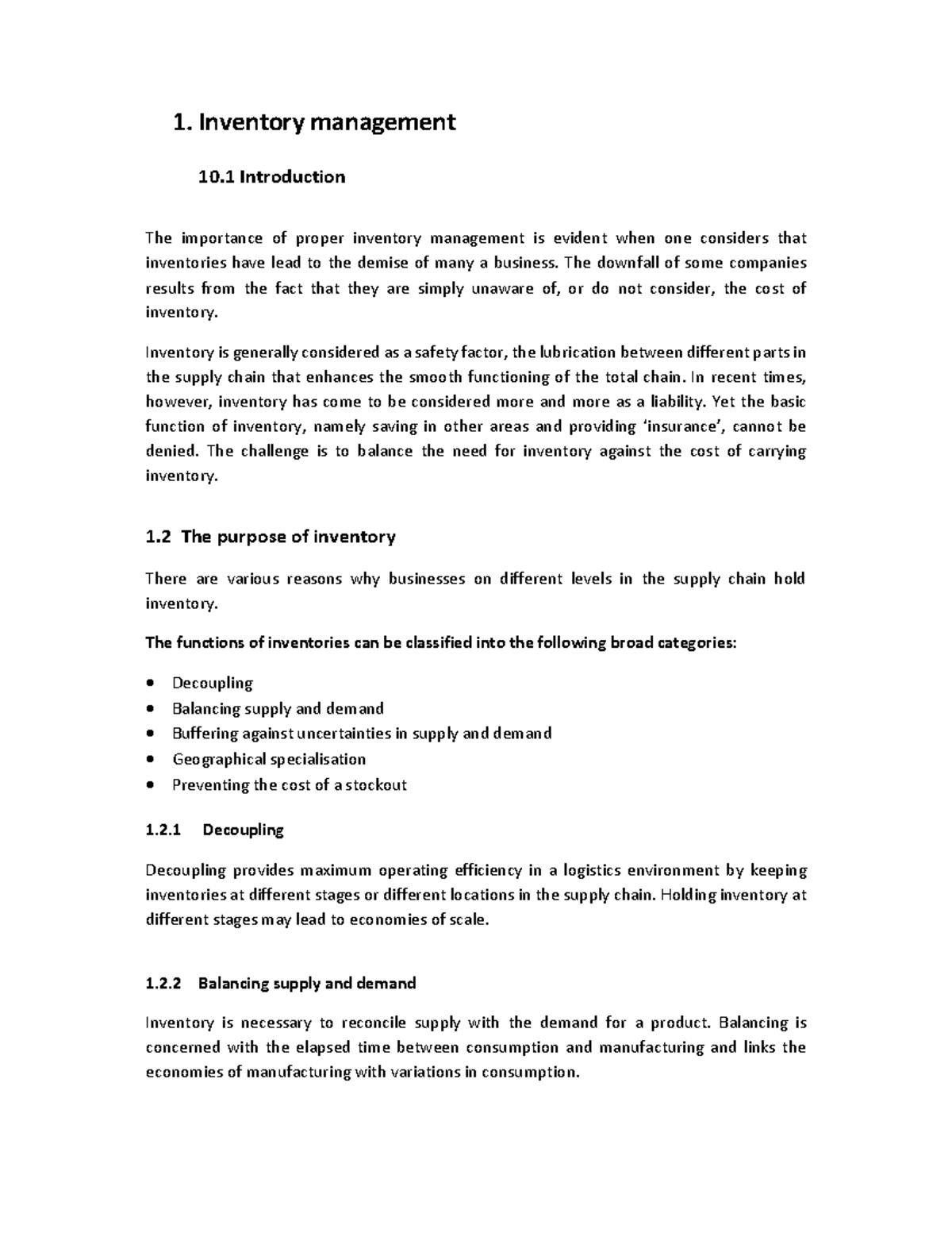 6. Inventory management Author Namibia University of Science and ...