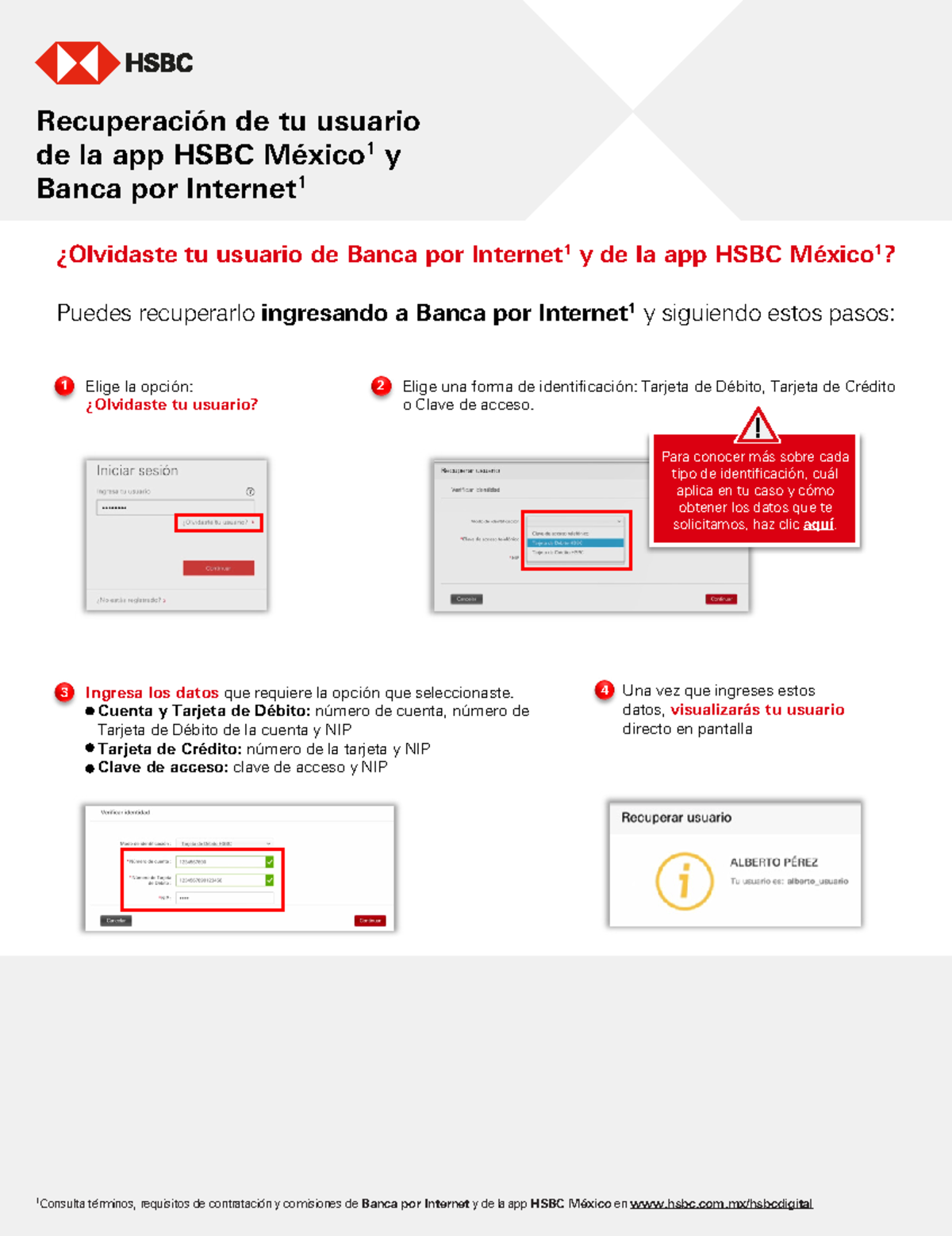 Guia recupera usuario de app o bpi - Recuperación de tu usuario de la app HSBC México 1 y Banca ...