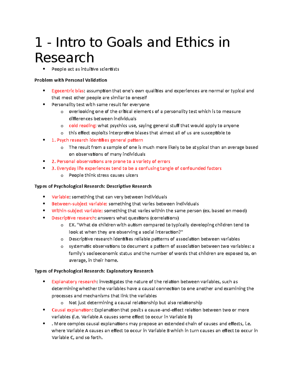 1 - Intro to Goals and Ethics in Research - Psych research identifies ...