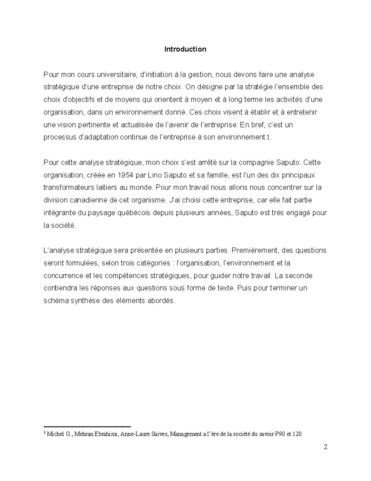 ADM1002 TN2 - NOTE=19/25 - Introduction Pour mon cours universitaire, d’initiation à la gestion ...