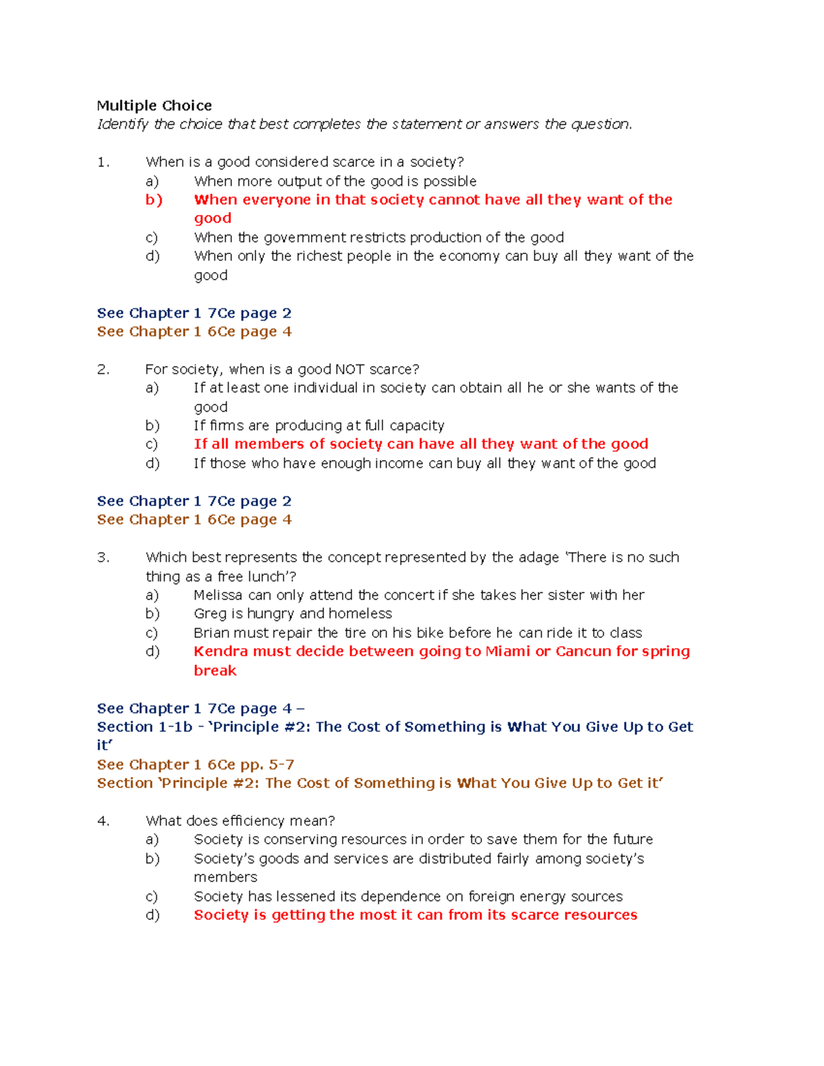 EC140 OC Practice Midterm Solutions - Warning: TT: undefined function: 32 Multiple Choice ...