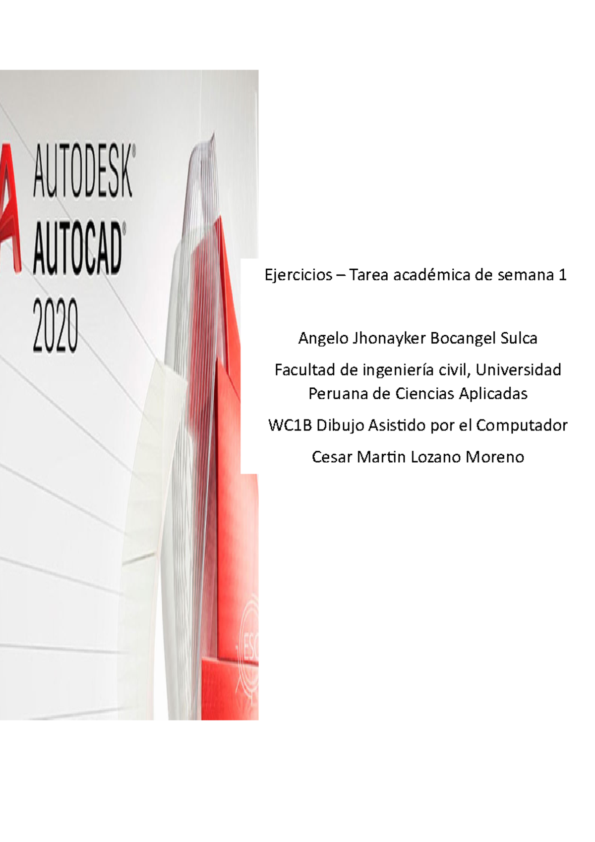 Informe de la semana 1 WC1B (corregido) - Dibujo asistido por el ...